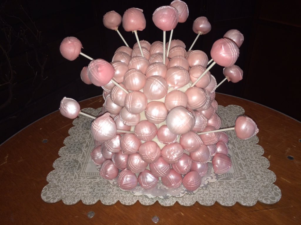 Purple Cake Ball Display
